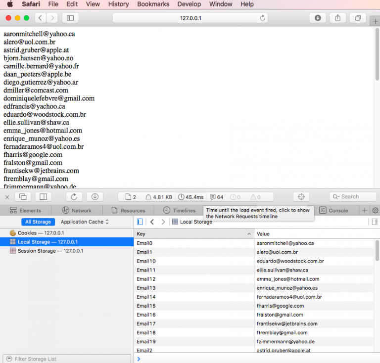 Using SlashDB and Browser Local Storage for Cached Data Presentation